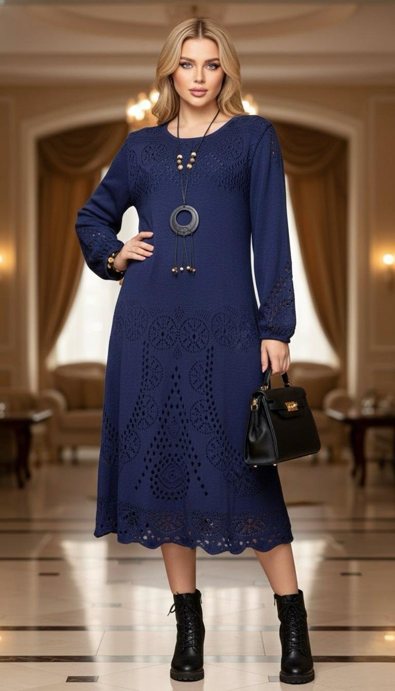 Rochie Boho Chic PT30 bleumarin – Dadastyle.ro
